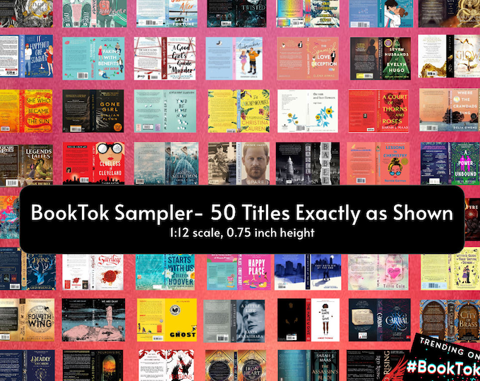 Booktok Mini Book Covers 50 Tiny Books Sampler for Anxiety Bookshelf ...