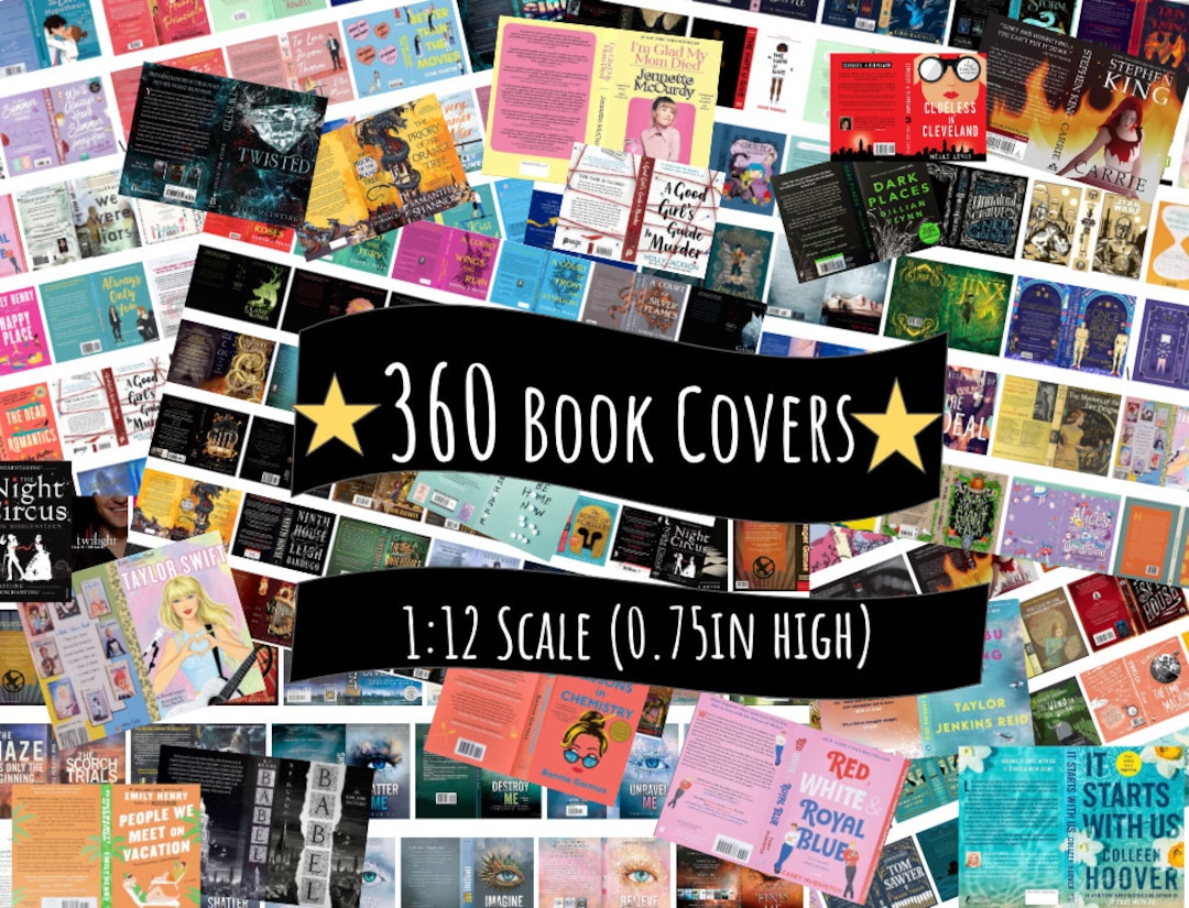 MASSIVE Lot 320 Printable Miniature Book Covers 0.75 Inch Height ...
