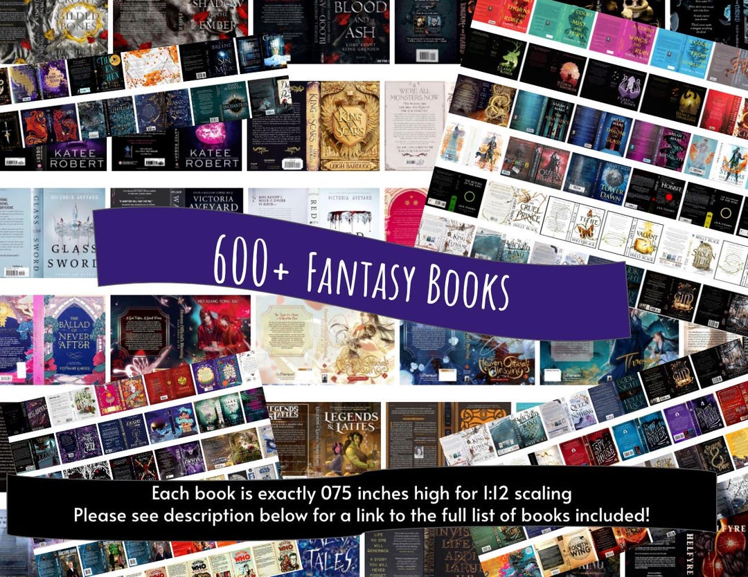 606 Fantasy Printable Miniature Book Covers -anxiety Bookshelf ...