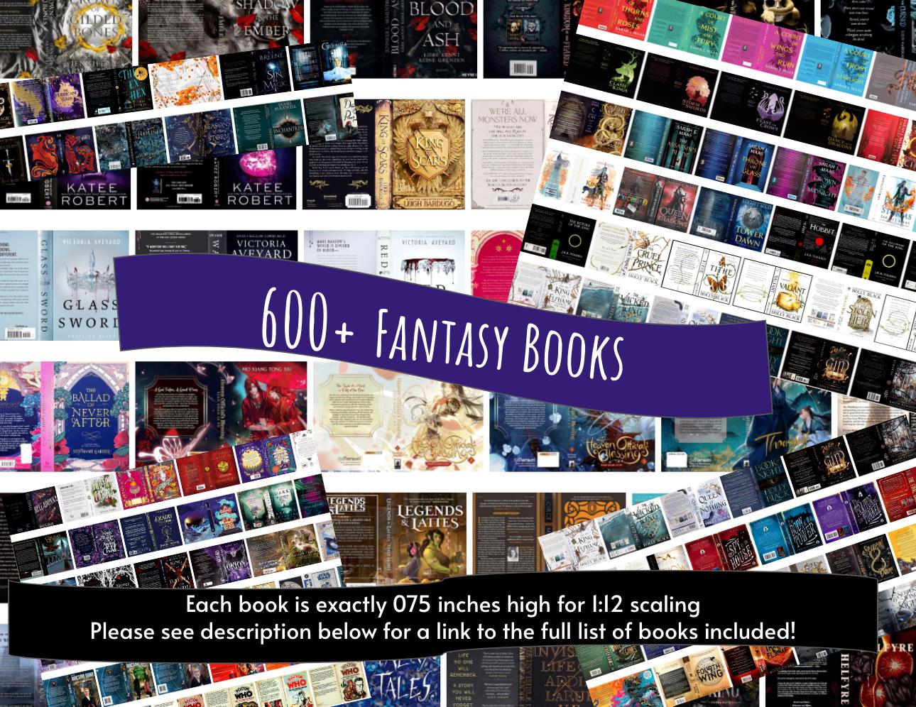 606 Fantasy Printable Mini Book Covers in 1:12 Printable PDF File for ...