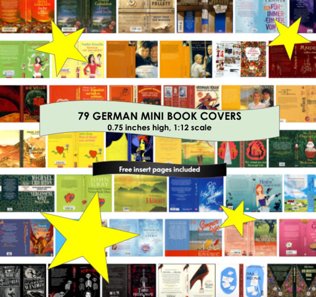 79 German Mini Book Covers, 1:12 Scale (digital Download) - Etsy