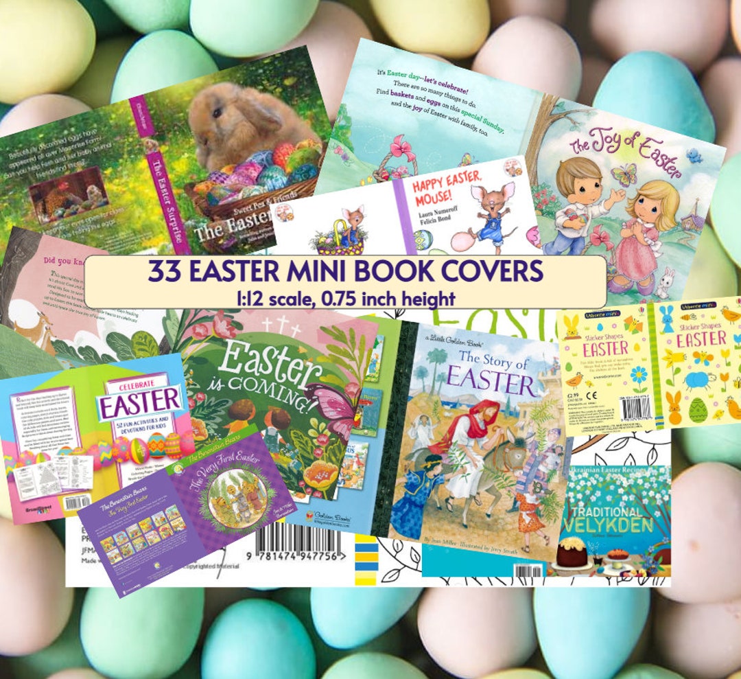 33 Easter Mini Book Covers- Collection of Printable Tiny Books for ...
