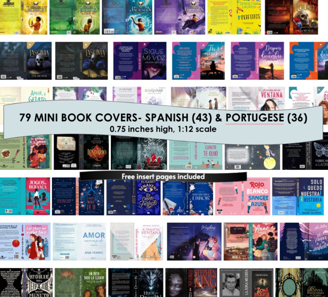 79 Spanish & Portuguese Mini Book Covers, Tiny Books! Portadas De ...