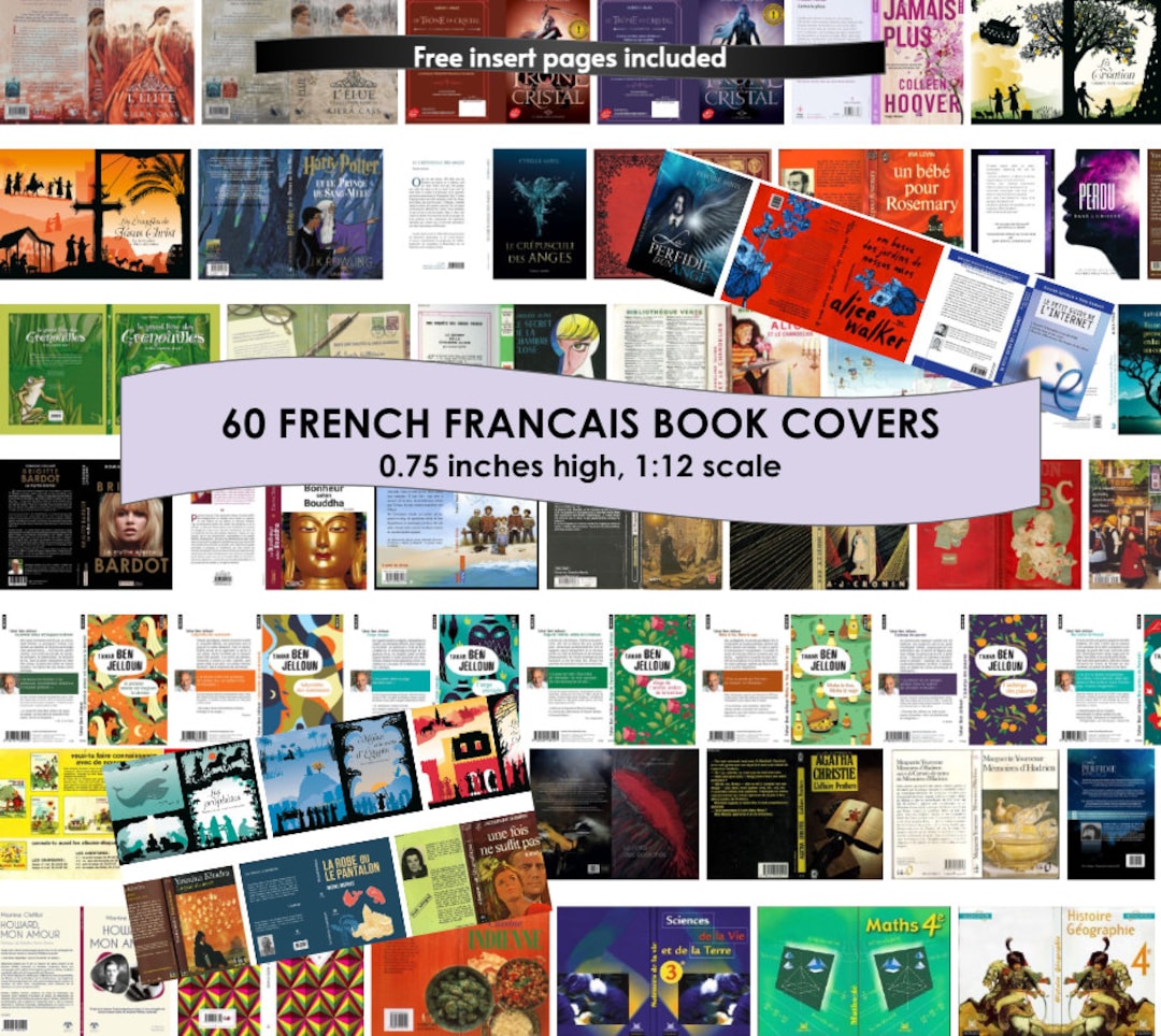 60 French Mini Book Covers Tiny Books Petits Livres! - Etsy