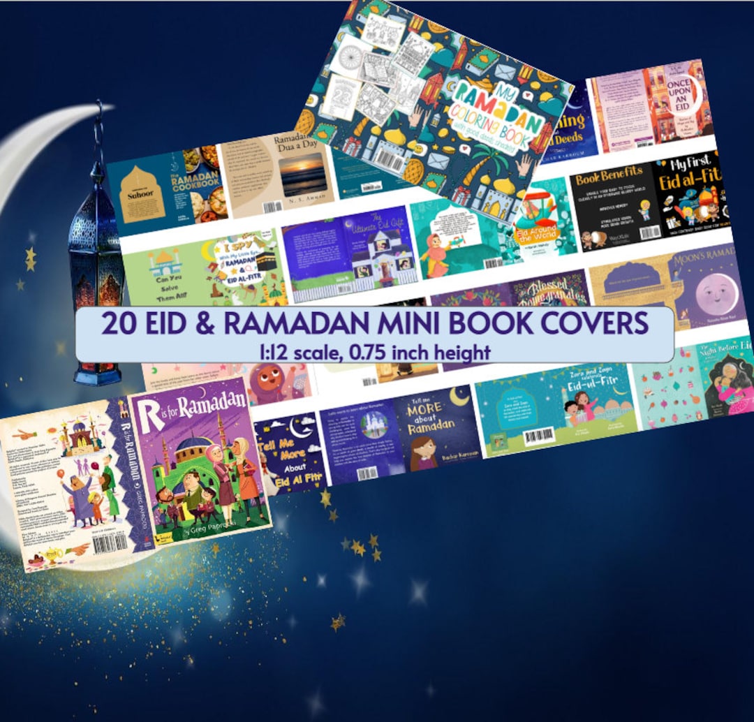 20 Muslim Eid & Ramadan Mini Book Covers- Holiday Tiny Books for ...
