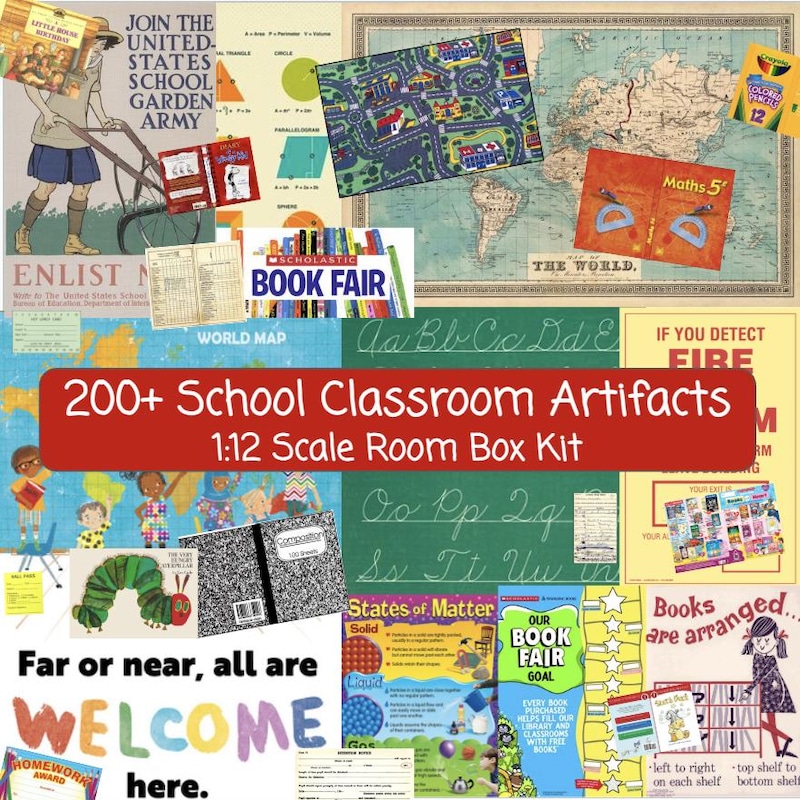 Miniature School Play Set - Etsy