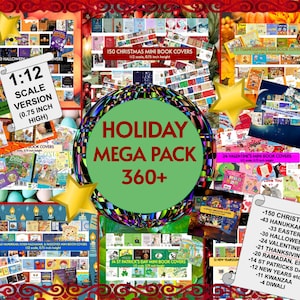 360 HOLIDAY MEGA Printable Mini Book Covers Christmas Hanukkah ...