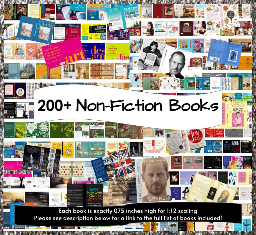 200 Printable Mini Book Covers Non-fiction & Magazine Lot Anxiety ...