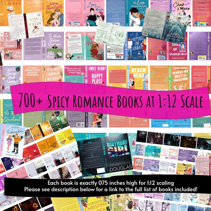 1:12 Romance Book Covers - Etsy