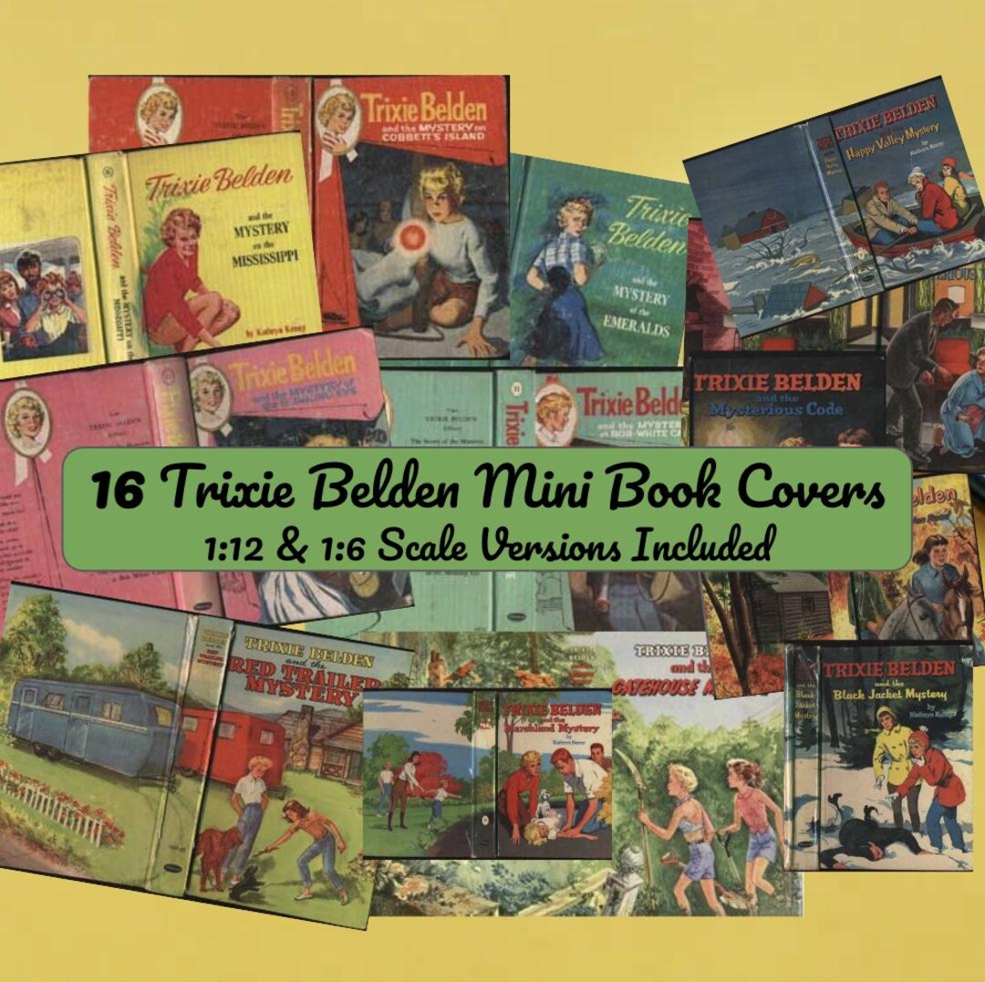 16 Trixie Belden Mini Book Covers- Printable PDF for 1:12 Dollhouse ...