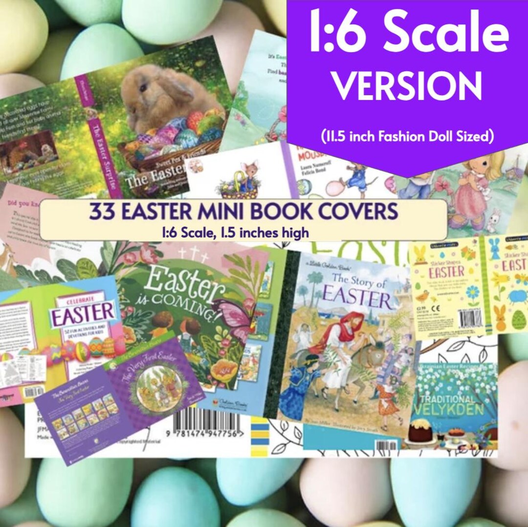 33 Easter Mini Book Covers – 1:6 Fashion Doll Scale (PDF Printable) - Etsy