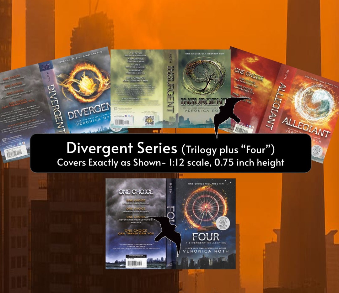 Set of Divergent Series Dystopian Fantasy Scifi Mini Book Covers ...