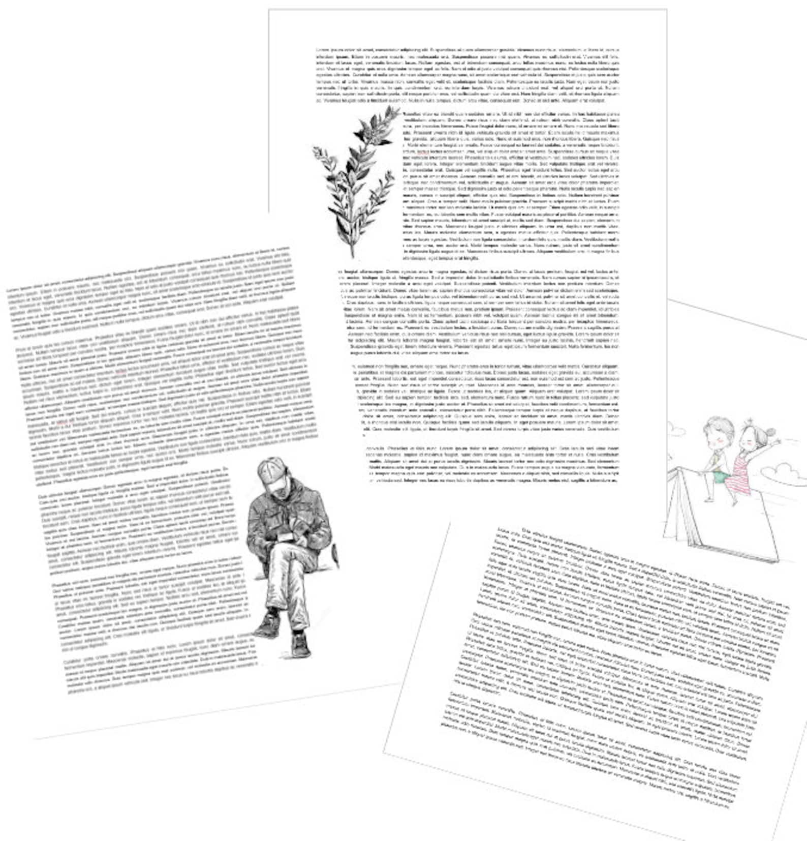 Printable Inside Pages for Creating Your Own Mini Books- 1:12 Scale 0 ...