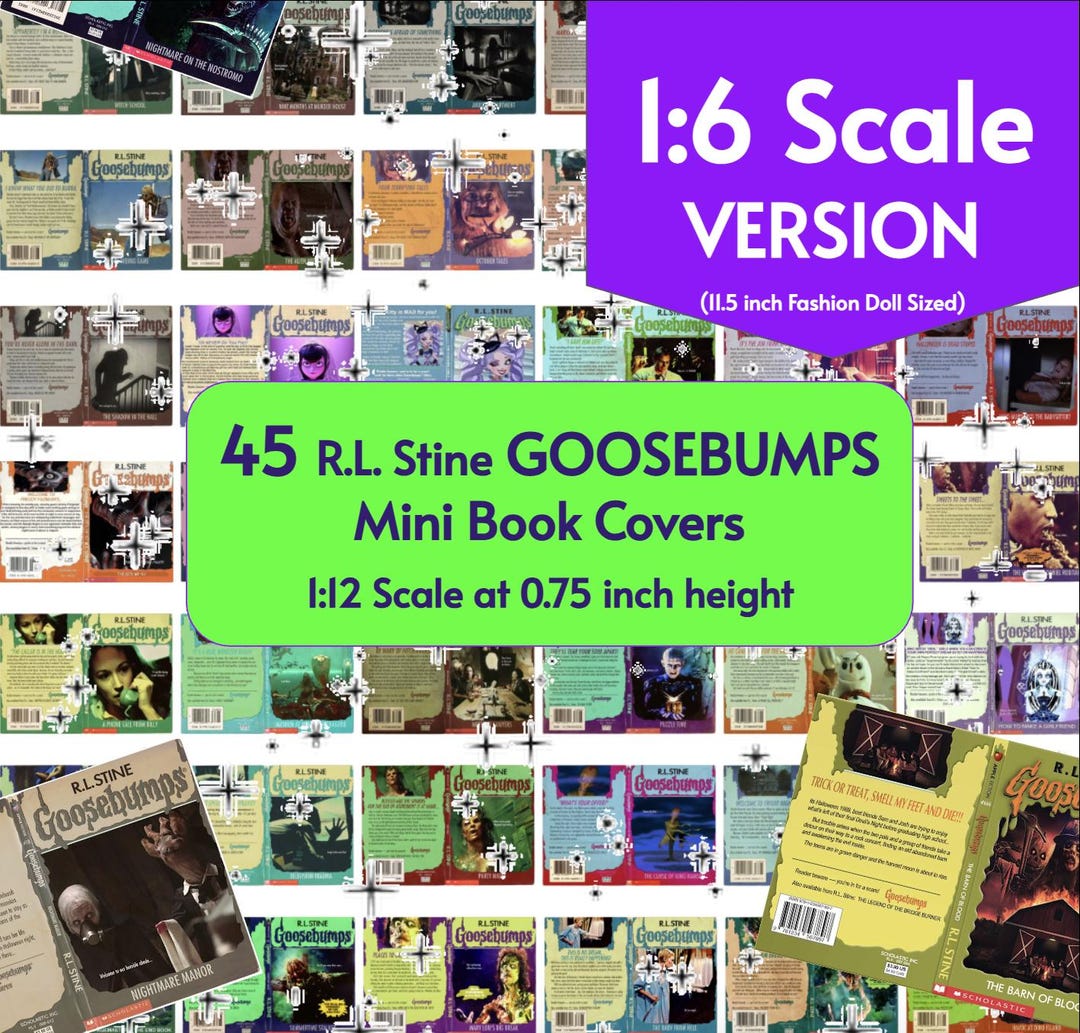 45 RL Stine GOOSEBUMPS Horror Mini Book Covers! 1:6 Scale (PDF ...