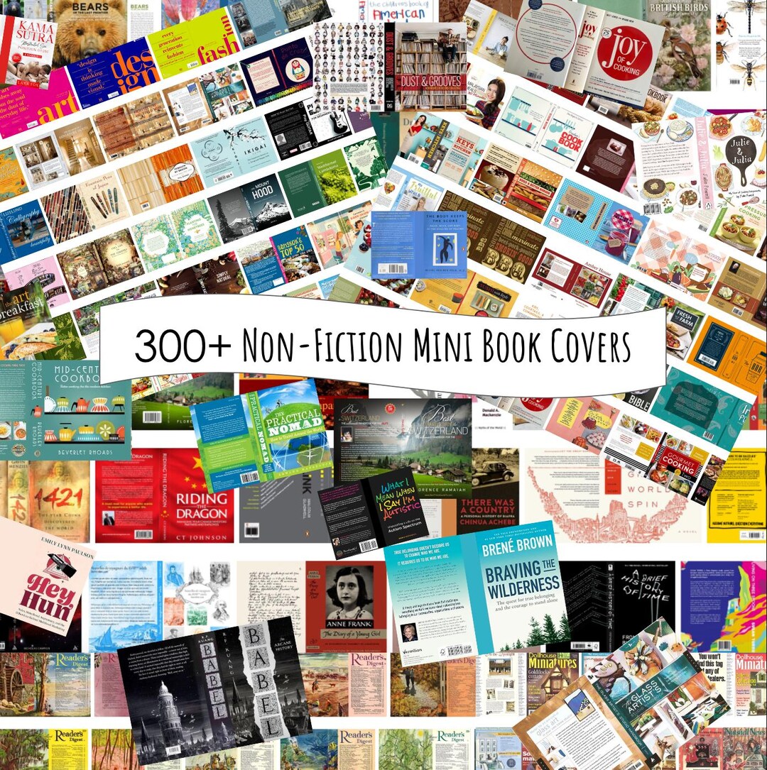 307 Non-fiction & Magazine Lot Printable Mini Book Covers- Anxiety ...