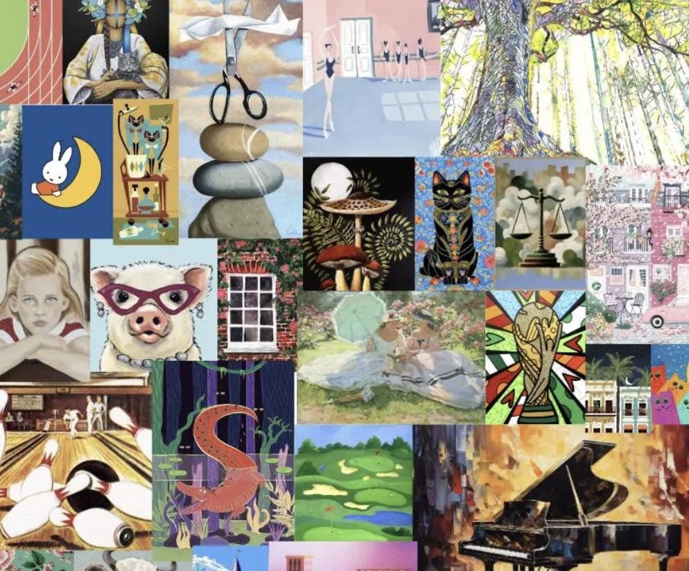 500 Miniature Art and Posters- 1:12 Printable Posters & Art for ...