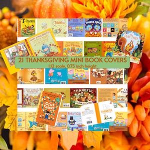 21 THANKSGIVING Mini Book Covers- Holidaytiny Books for Anxiety ...