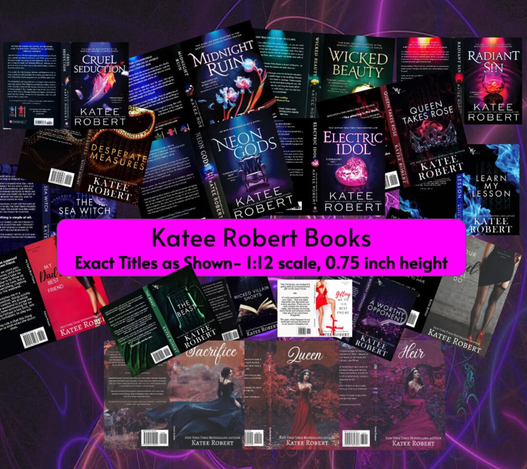 Katee Roberts Mini Romance Book Covers - 1:12 Scale (PDF Pattern) - Etsy