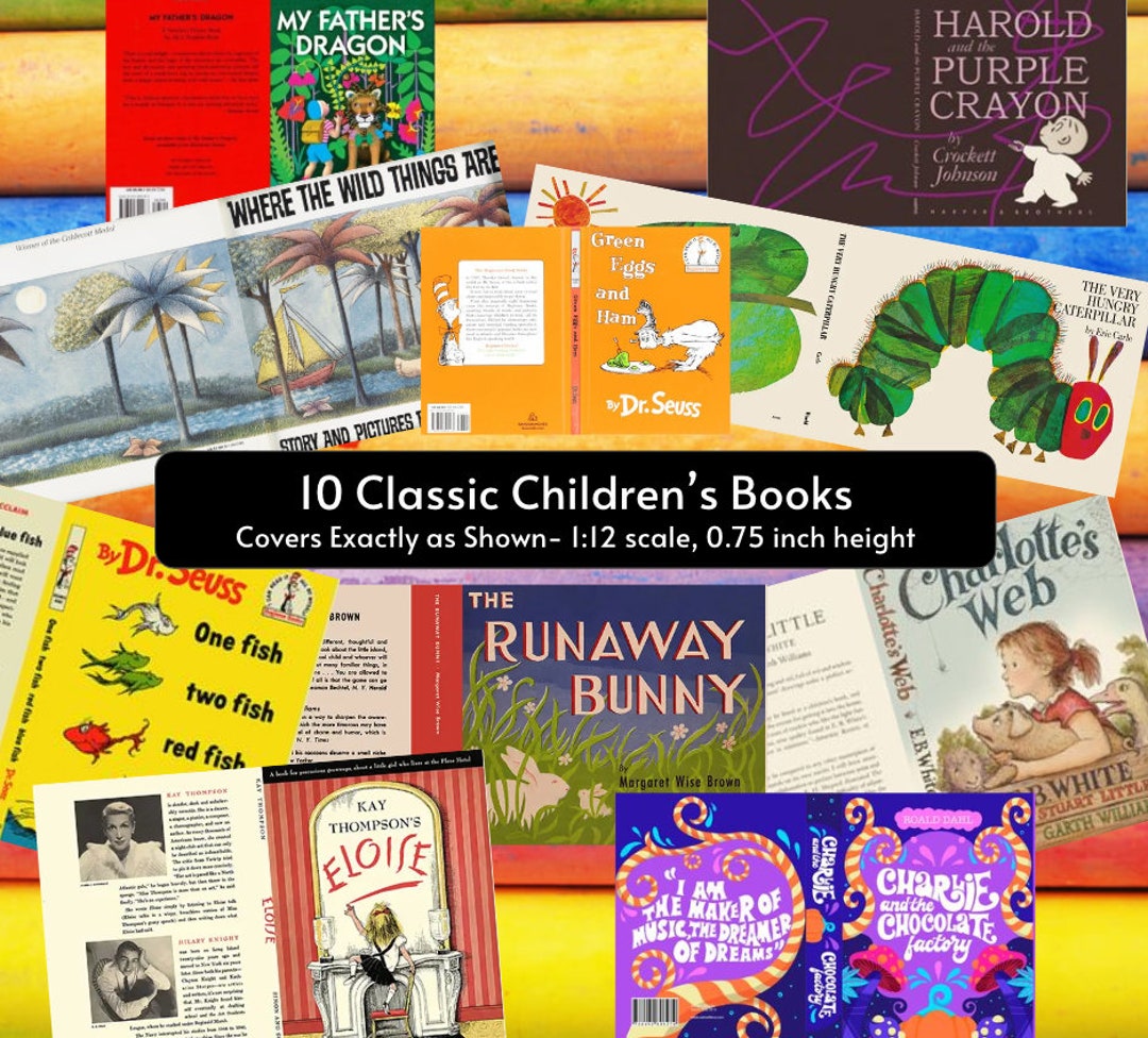 Classic Children's Literature Mini Book Covers- 10 Tiny Books Micro ...