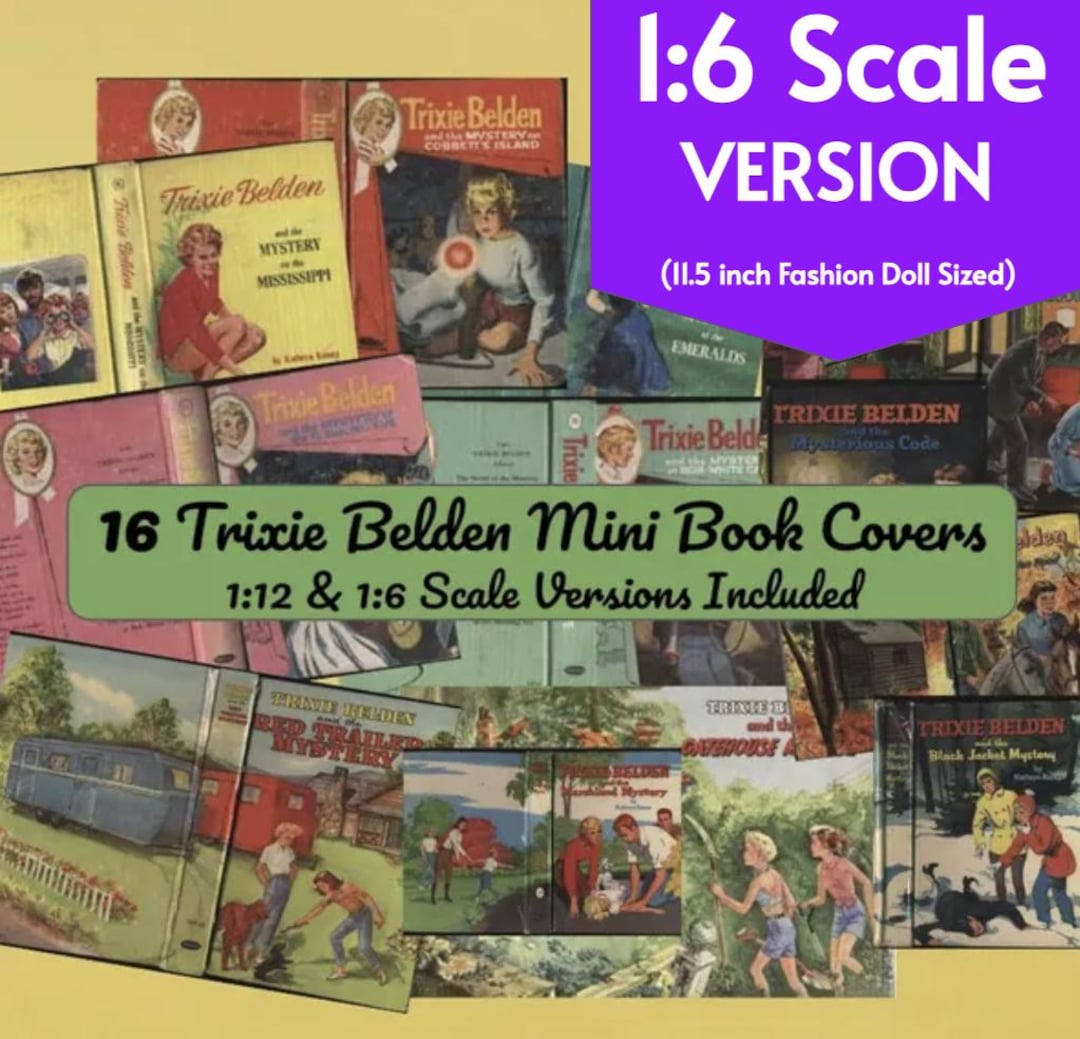 16 Trixie Belden Mini Book Covers- 1:6 Scale for Fashion Doll Size ...