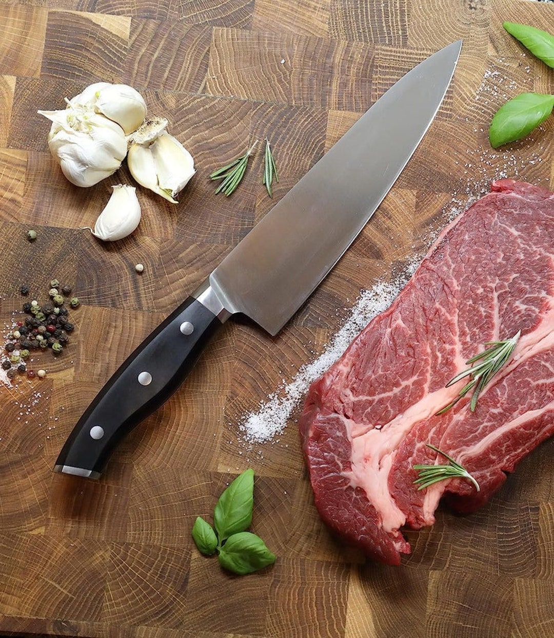 Customizable Chef's Knife 100% Stainless Steel Razor Sharp Kitchen ...