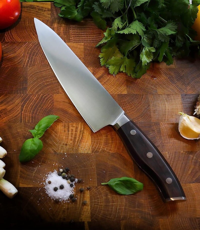 Customizable Chef's Knife 100% Stainless Steel Razor Sharp Kitchen ...