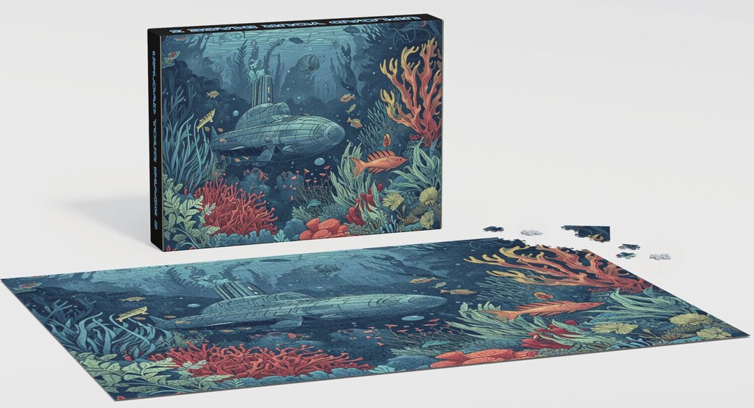 Deep Sea, Artwork Adult Puzzles - Sub, Fish, Glossy Finish, Water, Cafe ...