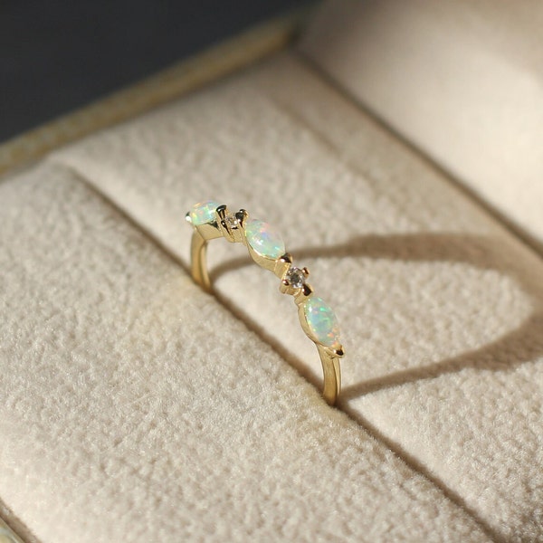 Opal Stacking Ring - Etsy