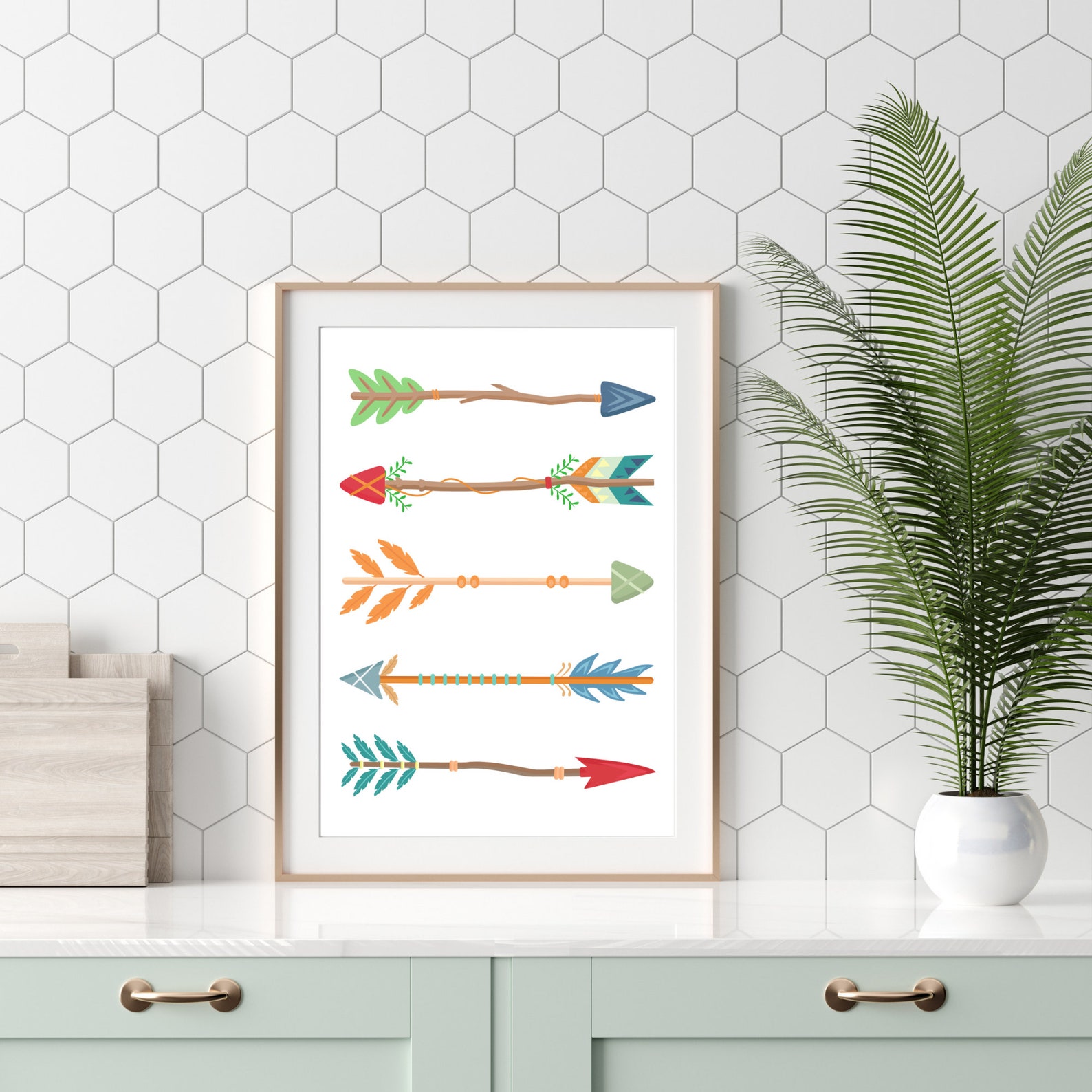 Boho Arrow Digital Art Print - Etsy