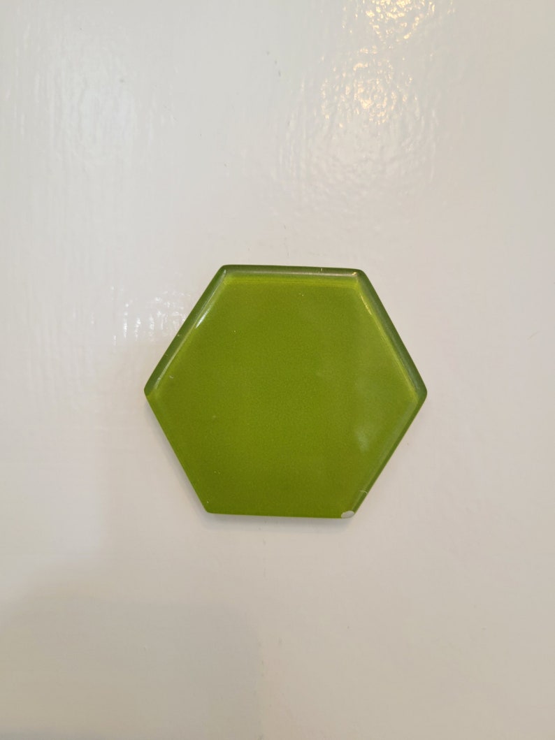 Magnets | Glass | 2" Hexagon | Glossy Brightly Colored - Etsy