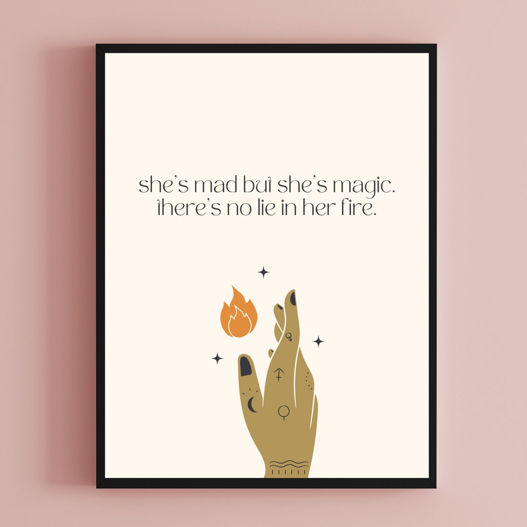 Boho Bukowski Poetry Quote "she's Mad but She's Magic. There's No Lie ...
