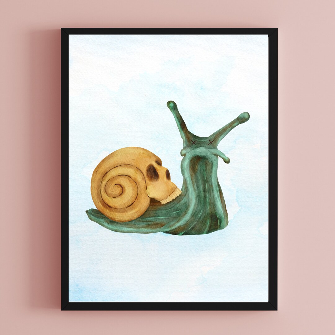 Watercolor Death Snail Digital Art Print - Etsy