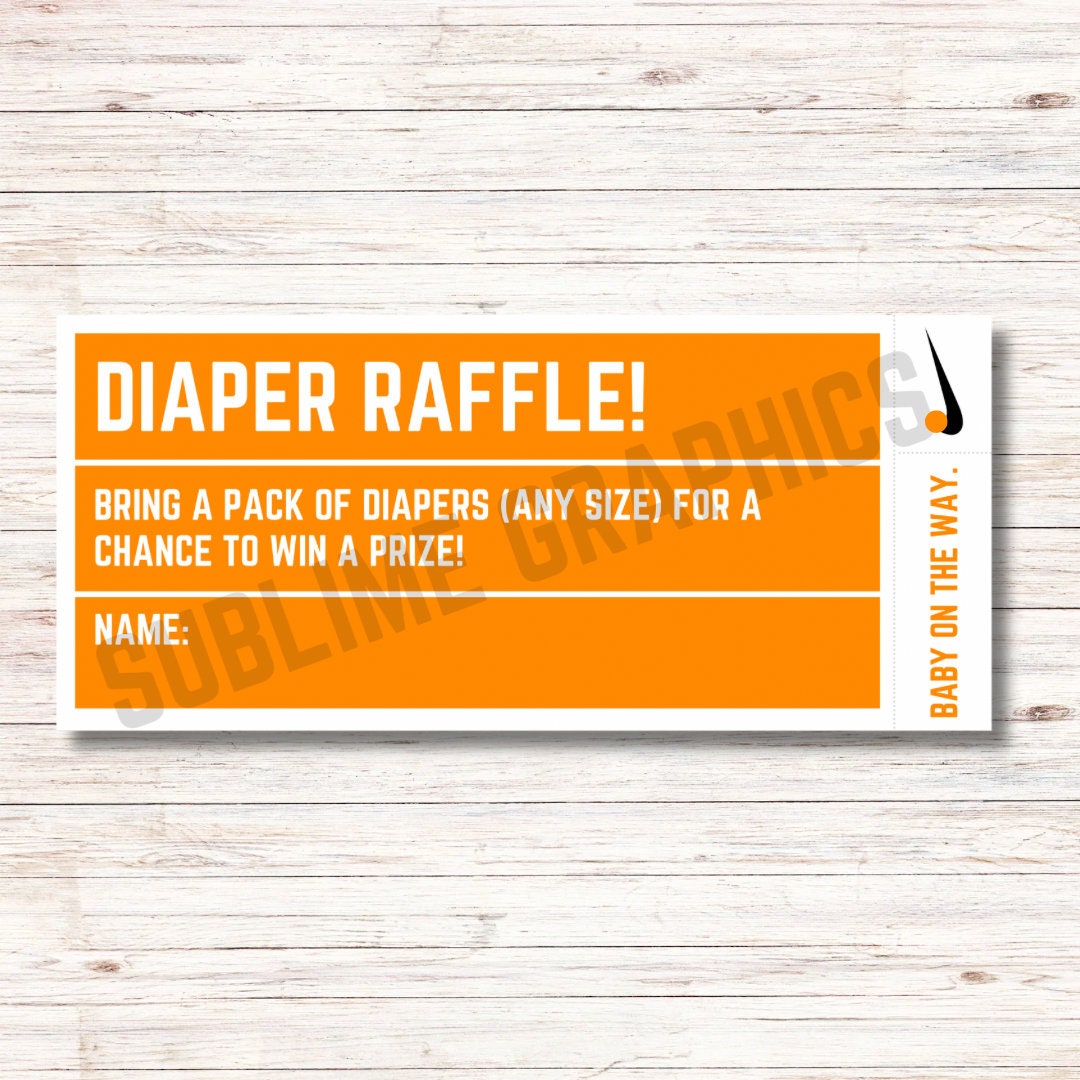 Editable Baby Shower Diaper Raffle Insert, Girl or Boy, Gender Neutral ...