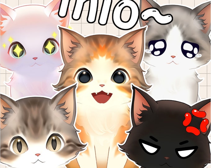 Cat Pngtuber | Black Cat | Gamer Cat | Cute Vtuber Model | Chibi ...