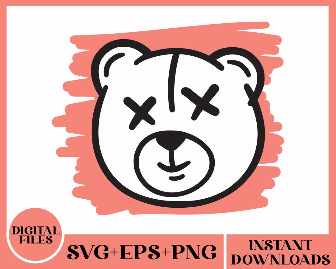 Cute Teddy Bear Svg Teddy Bear Head Svg Smiling Bear Svg Cool Teddy ...