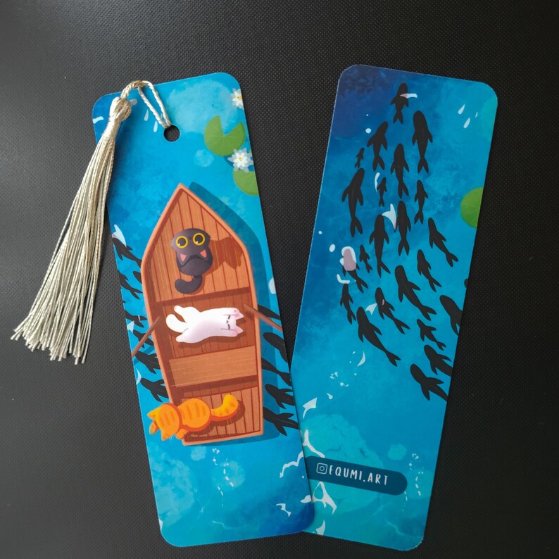 Cats on the Boat Bookmark - Funny Cat Bookmark for Cat Lovers - Etsy
