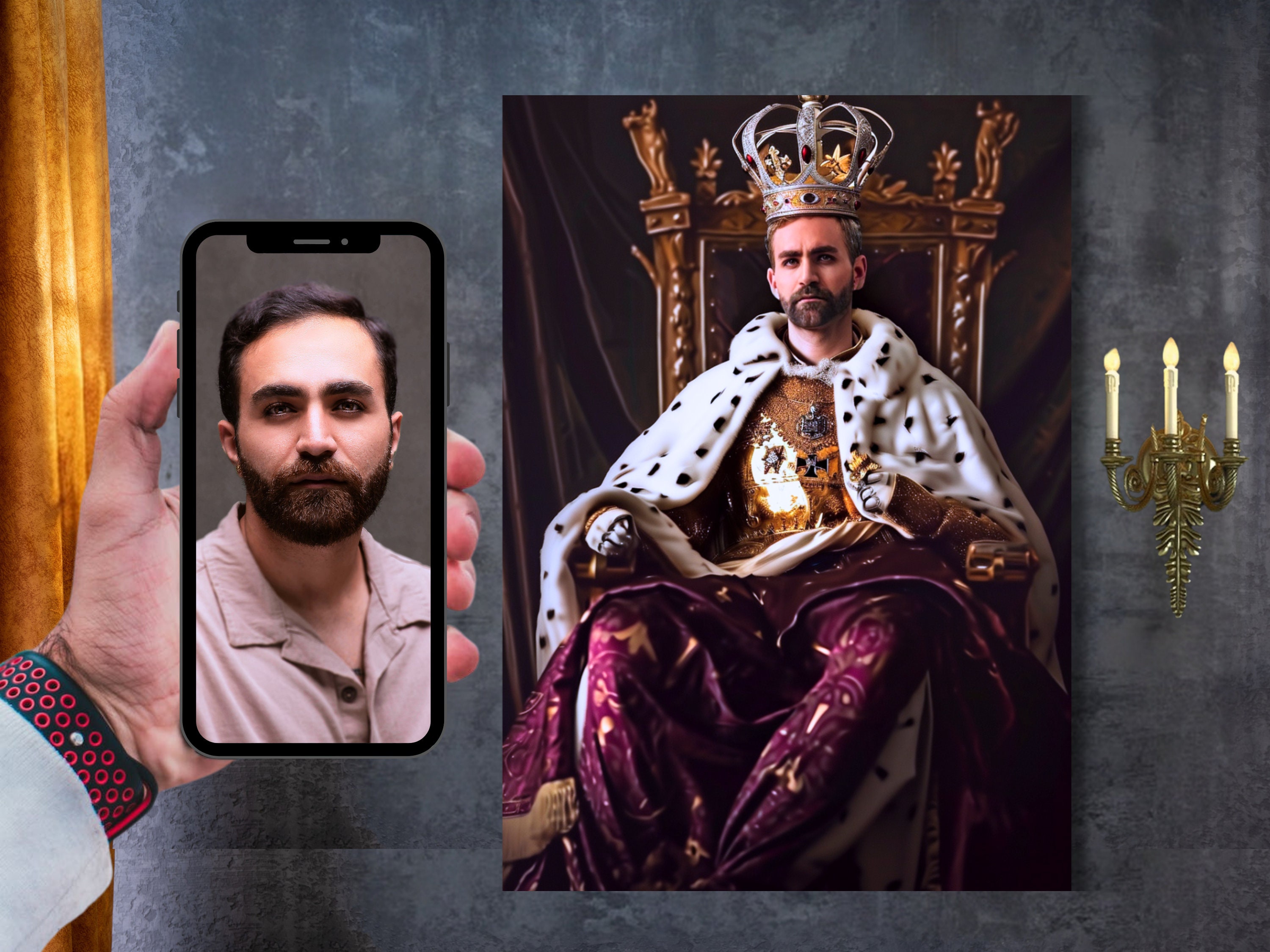 Custom Royal Portrait From Photo |renaissance Historical Style ...
