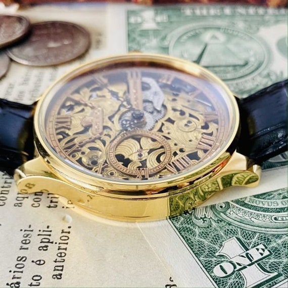 Rolex Engraved skeleton 1940's Rolex 17 jewels manual… - Gem