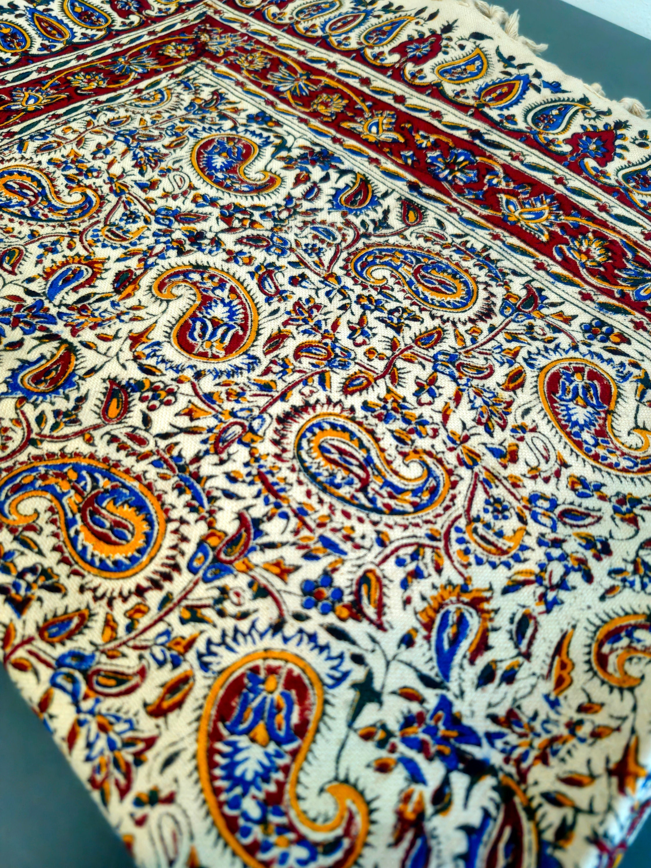 Paisley Ghalamkar Tablecloth 100 X 150 Gorgeous Rectangular Tablecloth ...