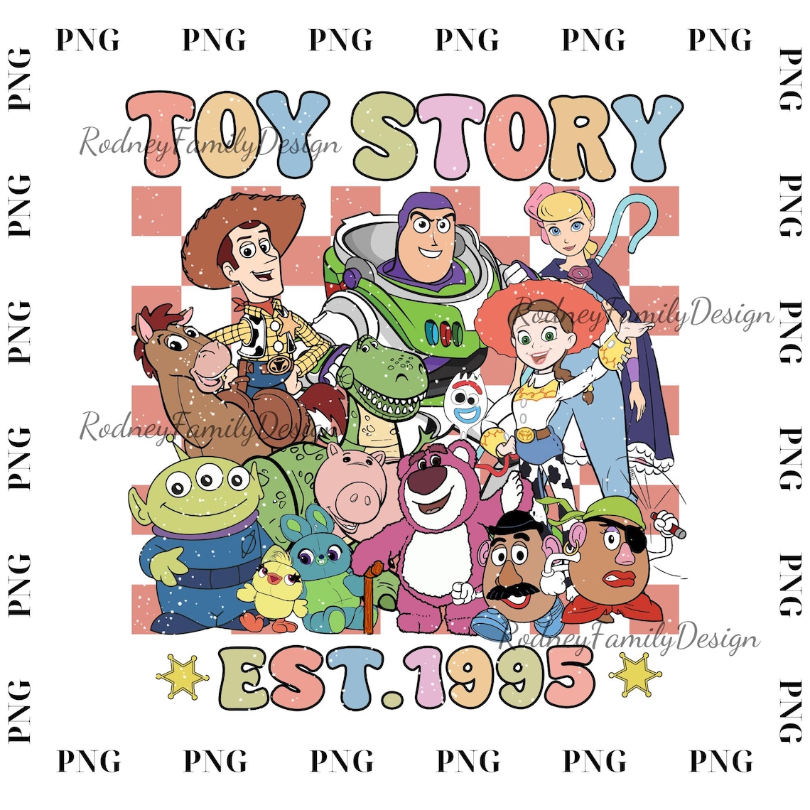 Vintage Toy Story EST 1995 Png, Toy Story Est 1995 Png, Retro Toy Story ...