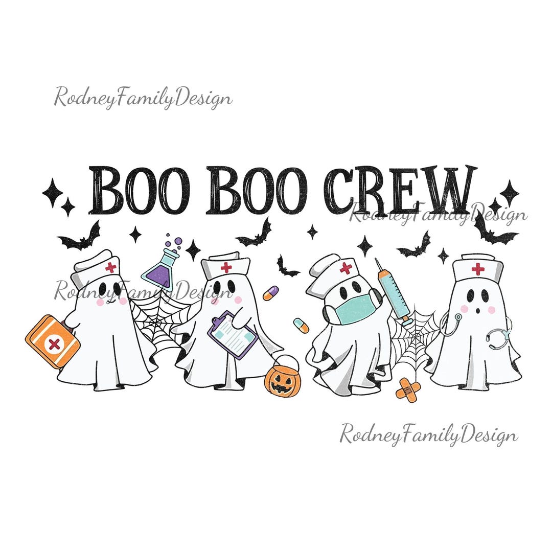 Boo Boo Crew PNG File, Ghost Nurse Png, Funny Nurse Png, Cute Ghost Png ...
