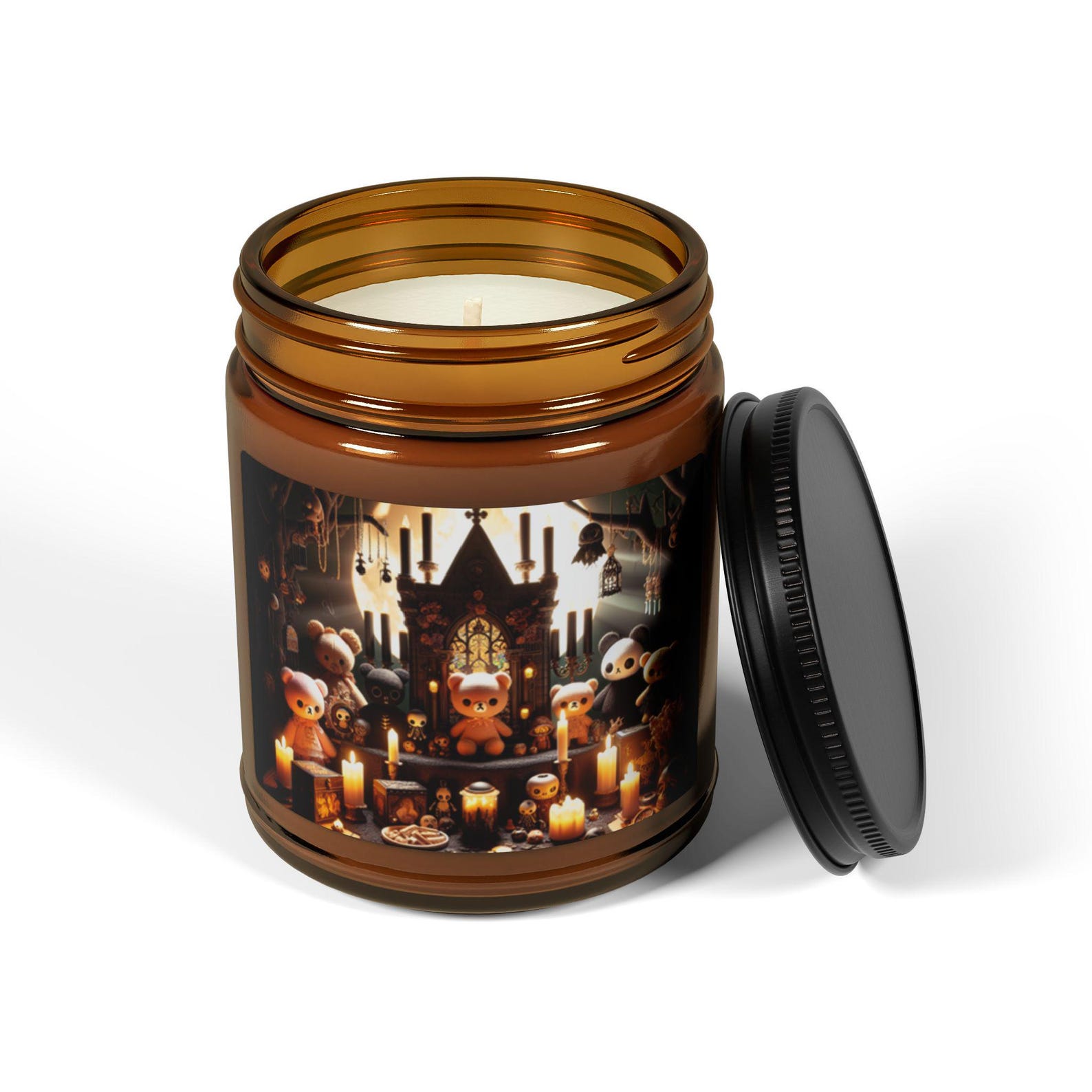 Teddy Bear Seance Candle, Cute Dark Unique Decor Gift, Soy Candle in ...