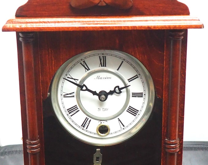 Vintage Maxim Mantle Clock - 31 Day Timepiece Mantel Clock - Etsy