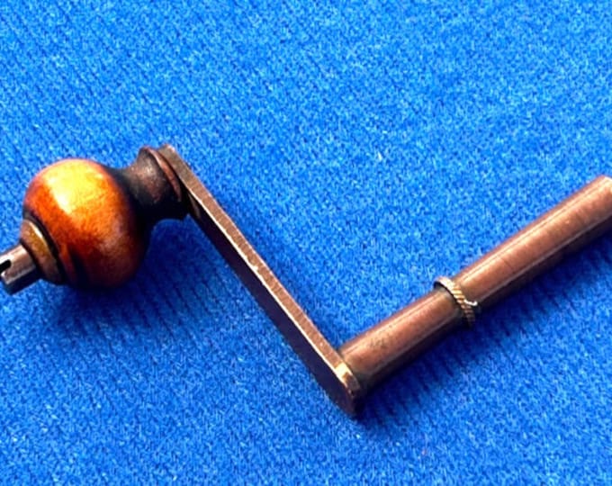 Antique Crank Vienna Clock Key – Victorian Turned Wood Handle Wall ...