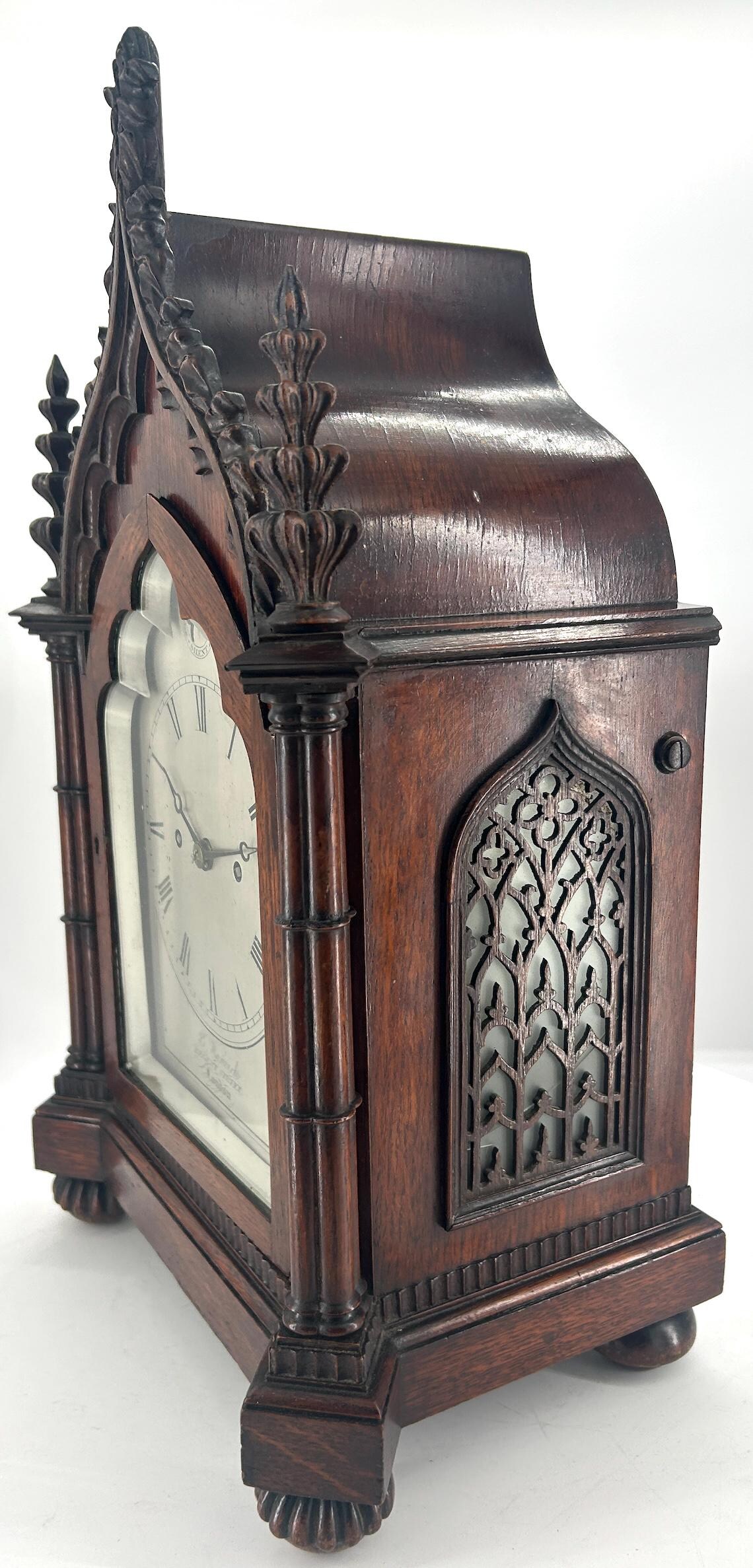 Exquisite Victorian Twin Fusee Gothic Bracket Clock R Warwick London Ca ...