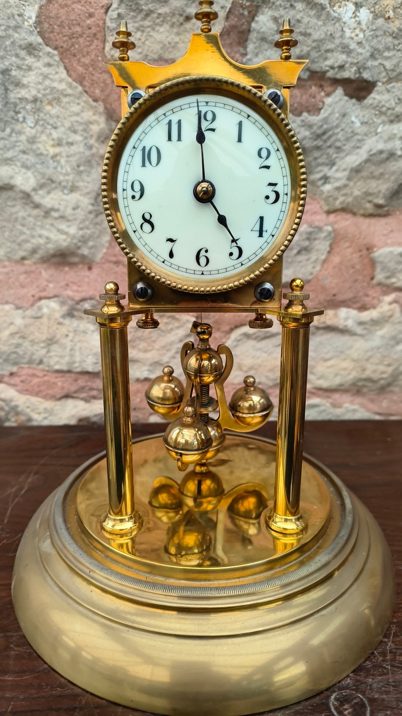 Miraculous Antique German 400-day Torsion Clock German Anniversary ...