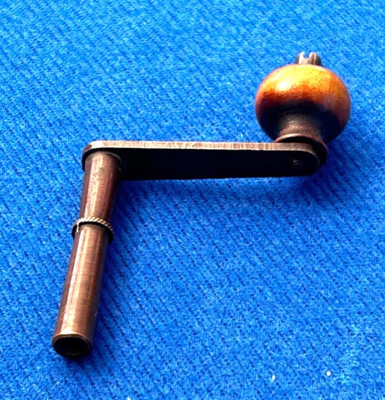 Antique Crank Vienna Clock Key – Victorian Turned Wood Handle Wall ...
