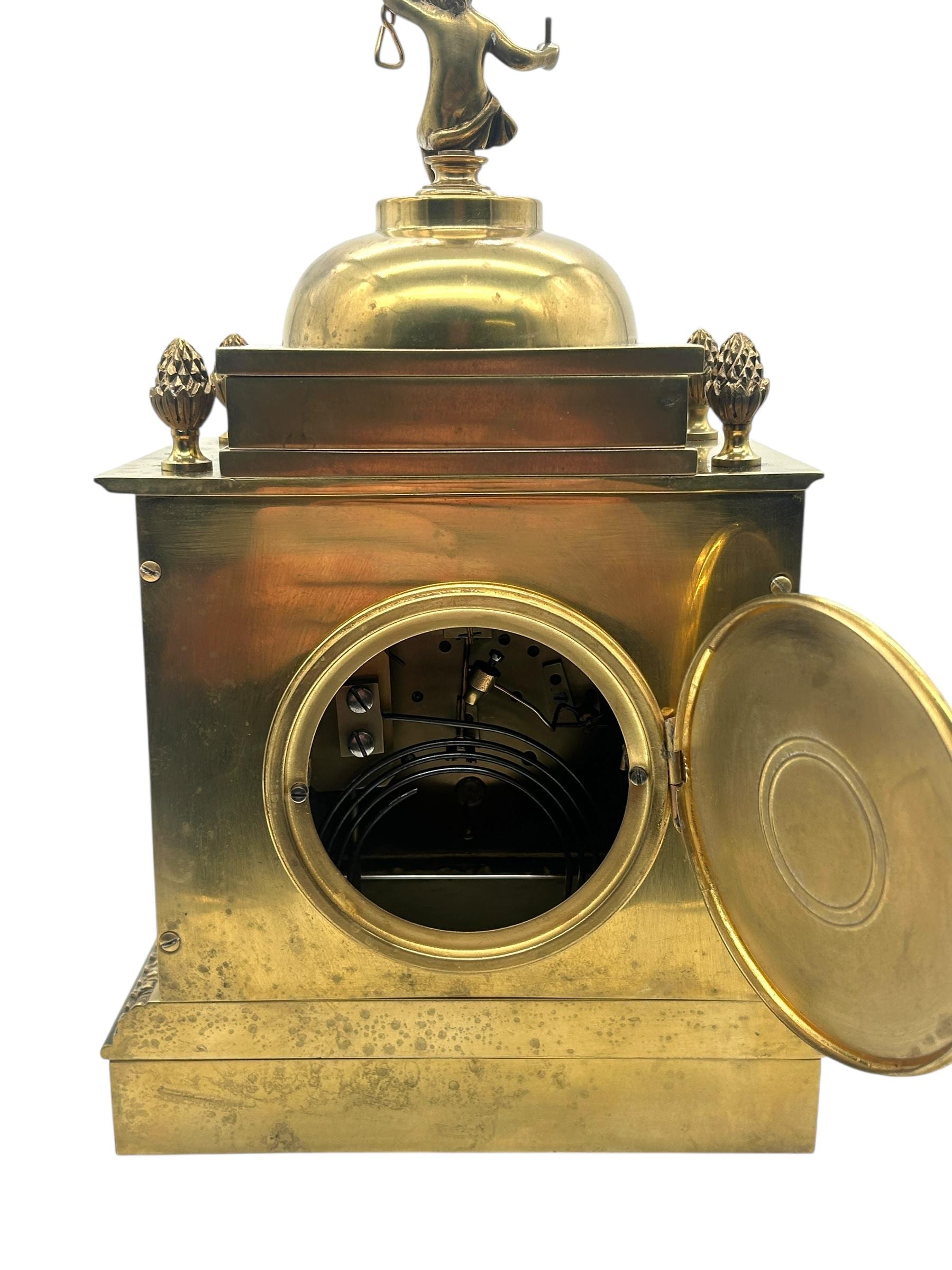 Solid Ormolu Bronze Mantel Clock – Gong Striking Mantel Clock – Cherub ...