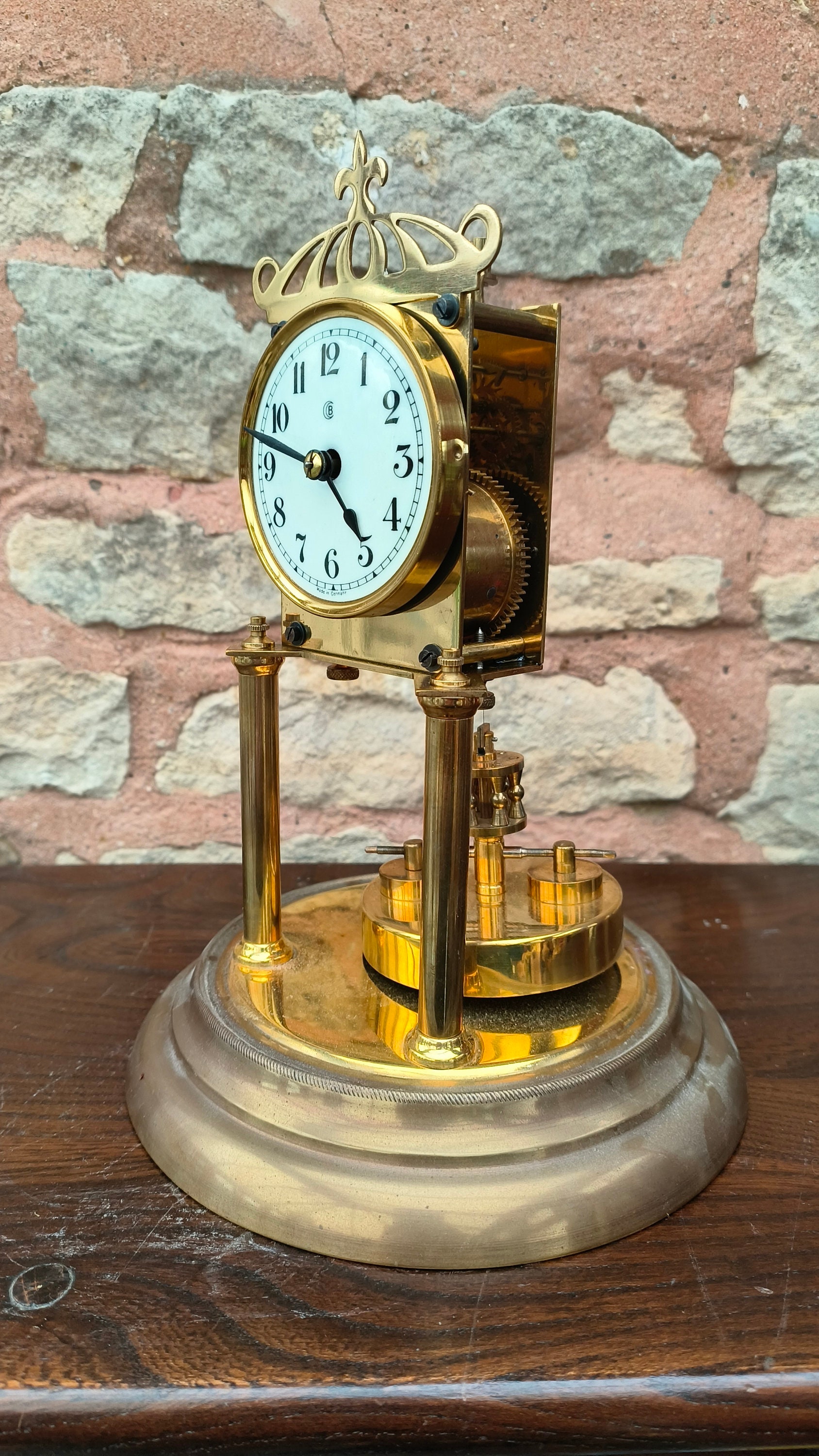 Antique German 400-day Torsion Clock German Anniversary Clock Mantel ...