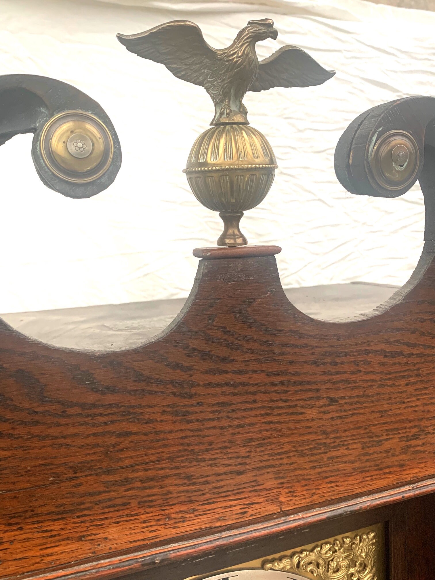 19THC English 8-day Longcase Clock in Oak Case With Brass Dial - Signed ...